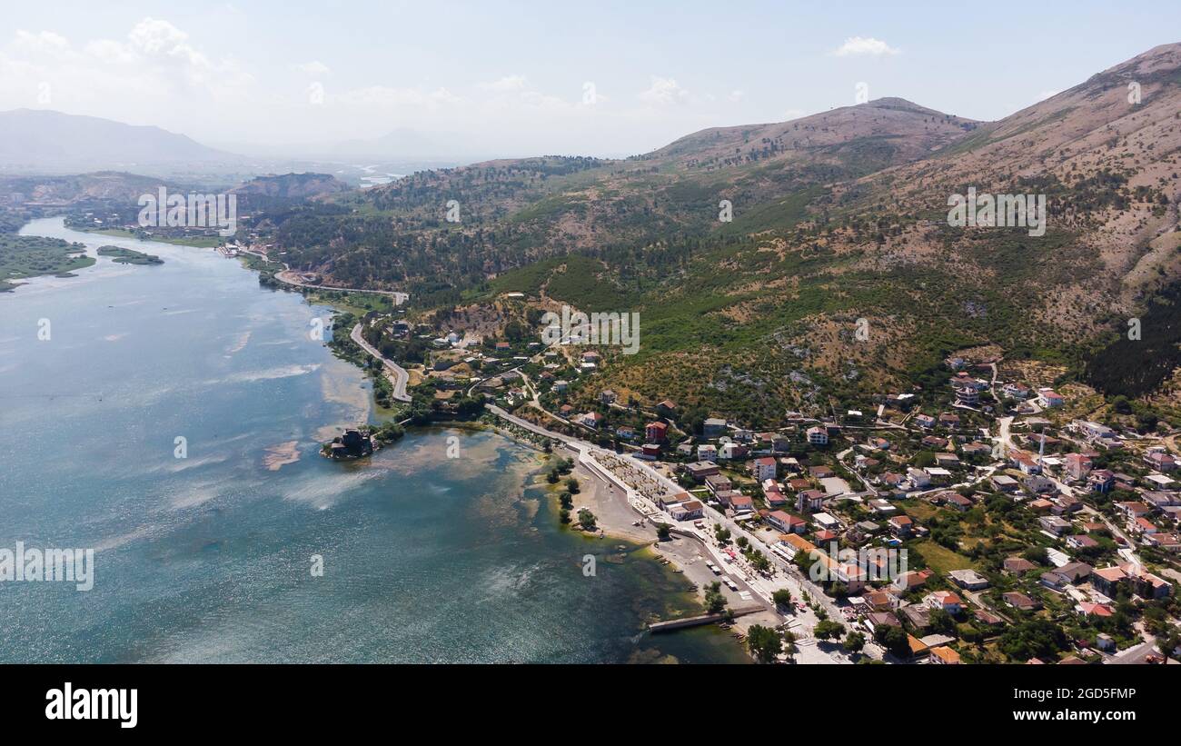 lake shkoder albania. picture taken on the north Albanian artificial lake Stock Photo - Alamy