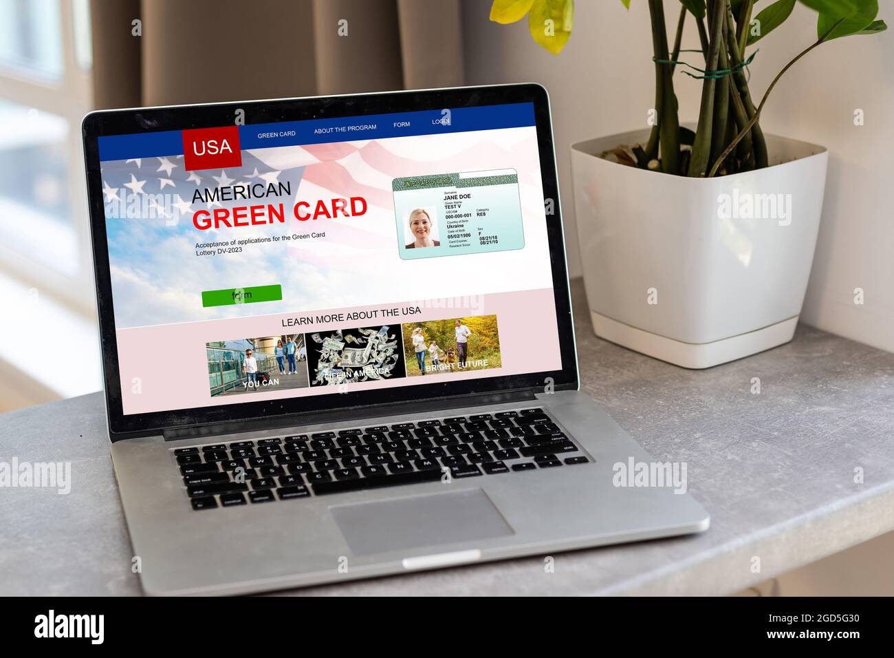 Resident Card Identification Data Information Immigration Concept Stock ...