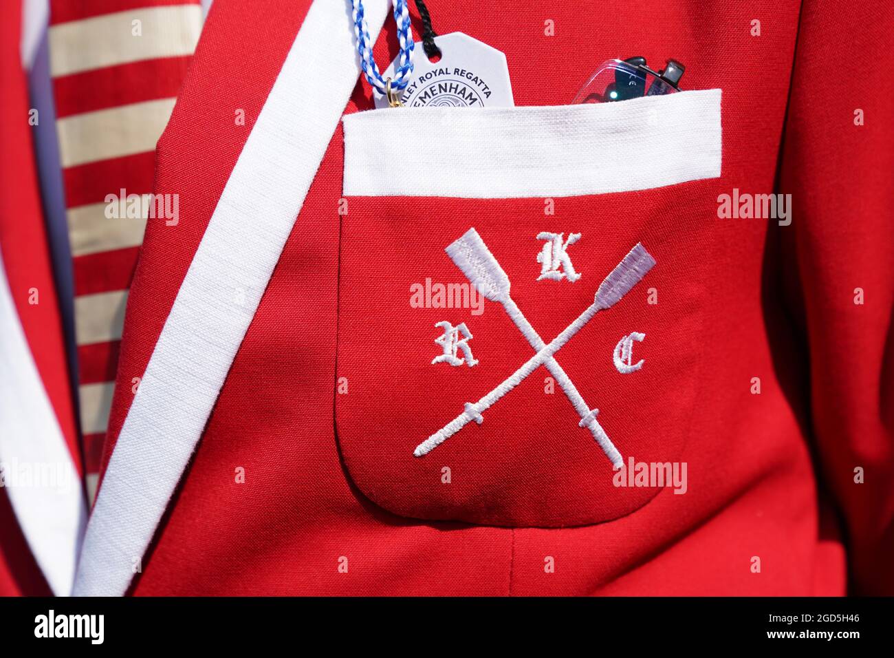 The Kingston Rowing club badge on a blazer on the opening day of the ...