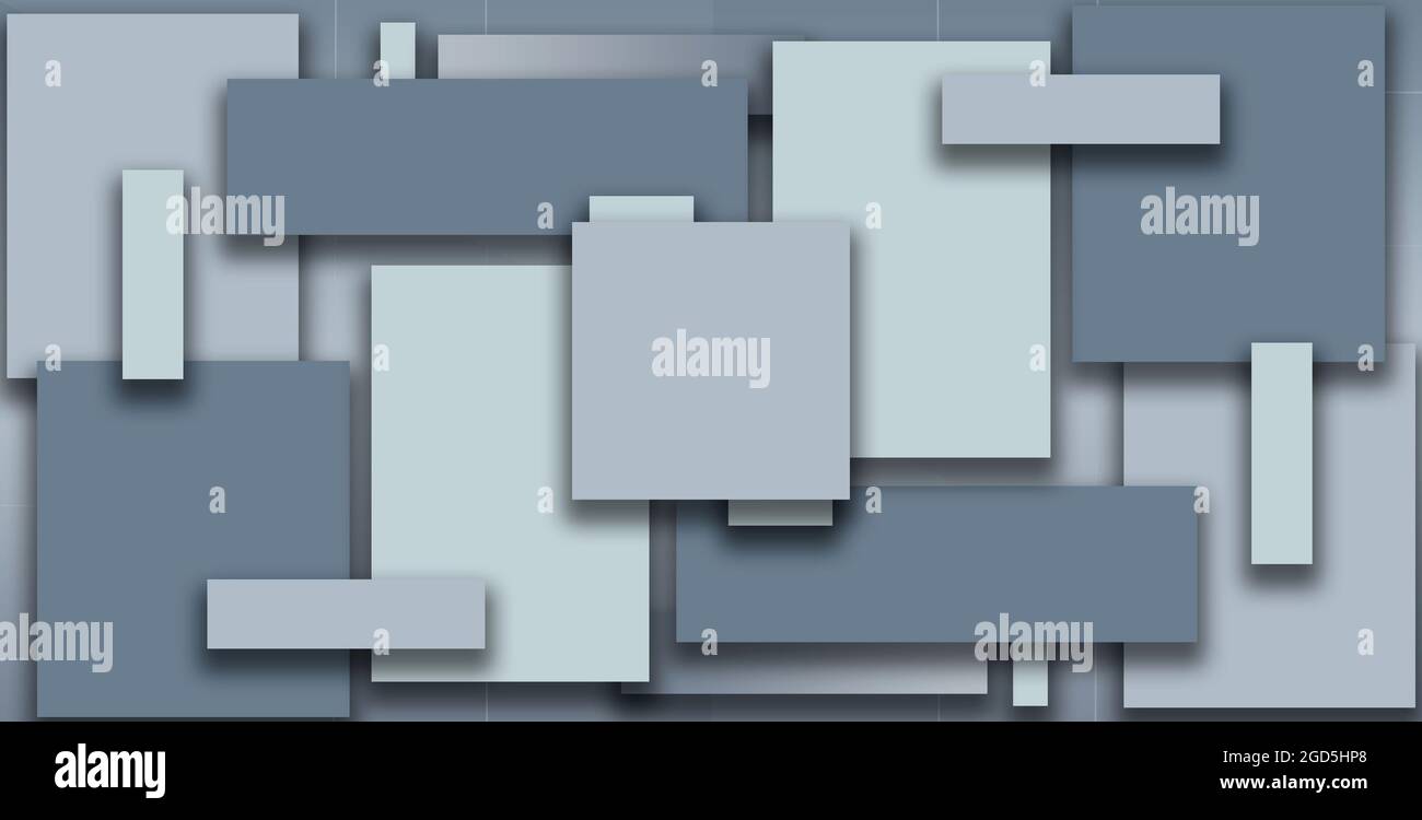 Illustration featuring a mixture of square and rectangular shape ...