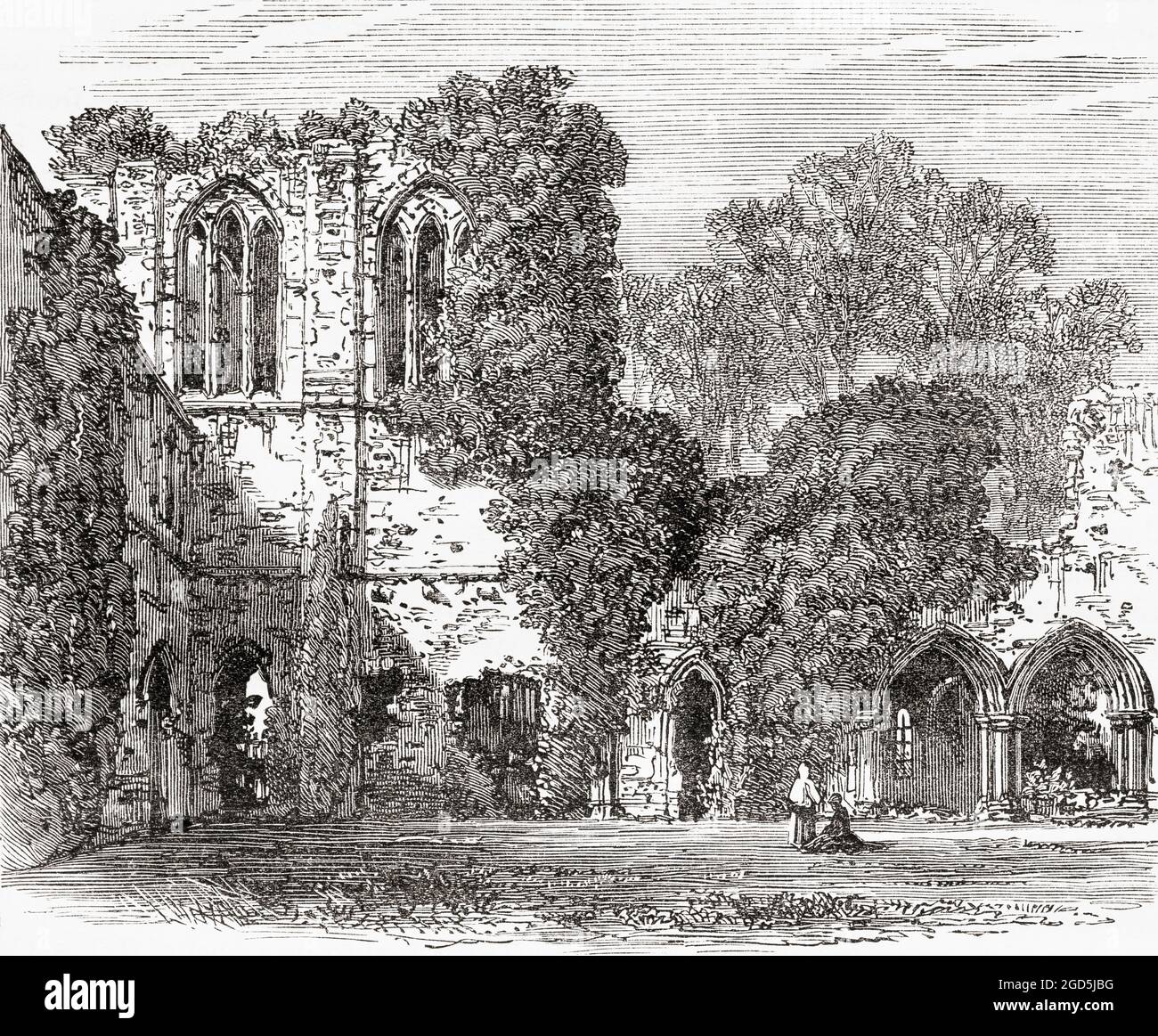 The south transept, Netley Abbey, Netley, Hampshire, England, seen here ...