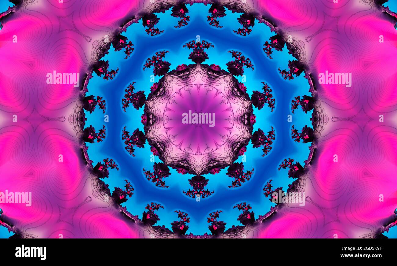 Pink kaleidoscope flower seamless kaledoscope texture or pattern, Good ...