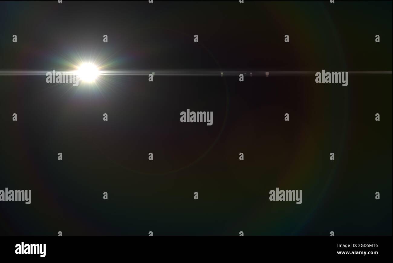 Lens flare effect in space made with ae cs5 Stock Photo - Alamy