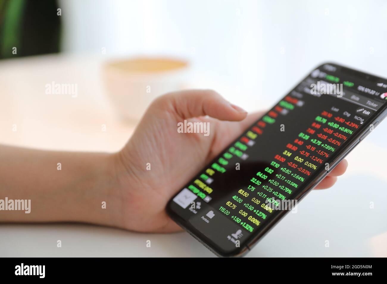 Stock market mobile hi-res stock photography and images - Alamy