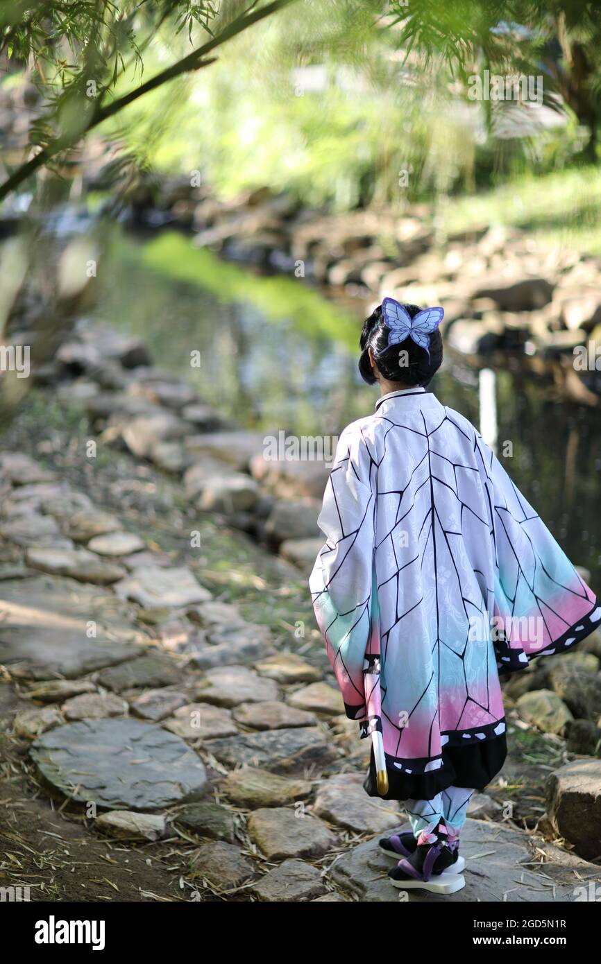 Japan anime cosplay portrait of girl with comic costume with japanese ...