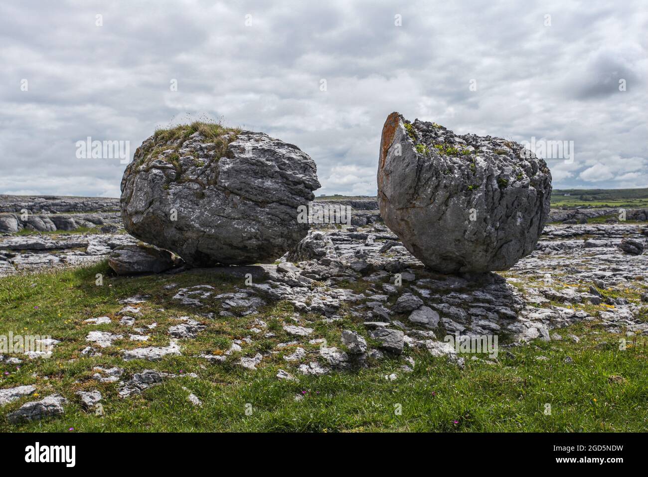 Karst or Limestone Landscape along the coast of the Burren National ...