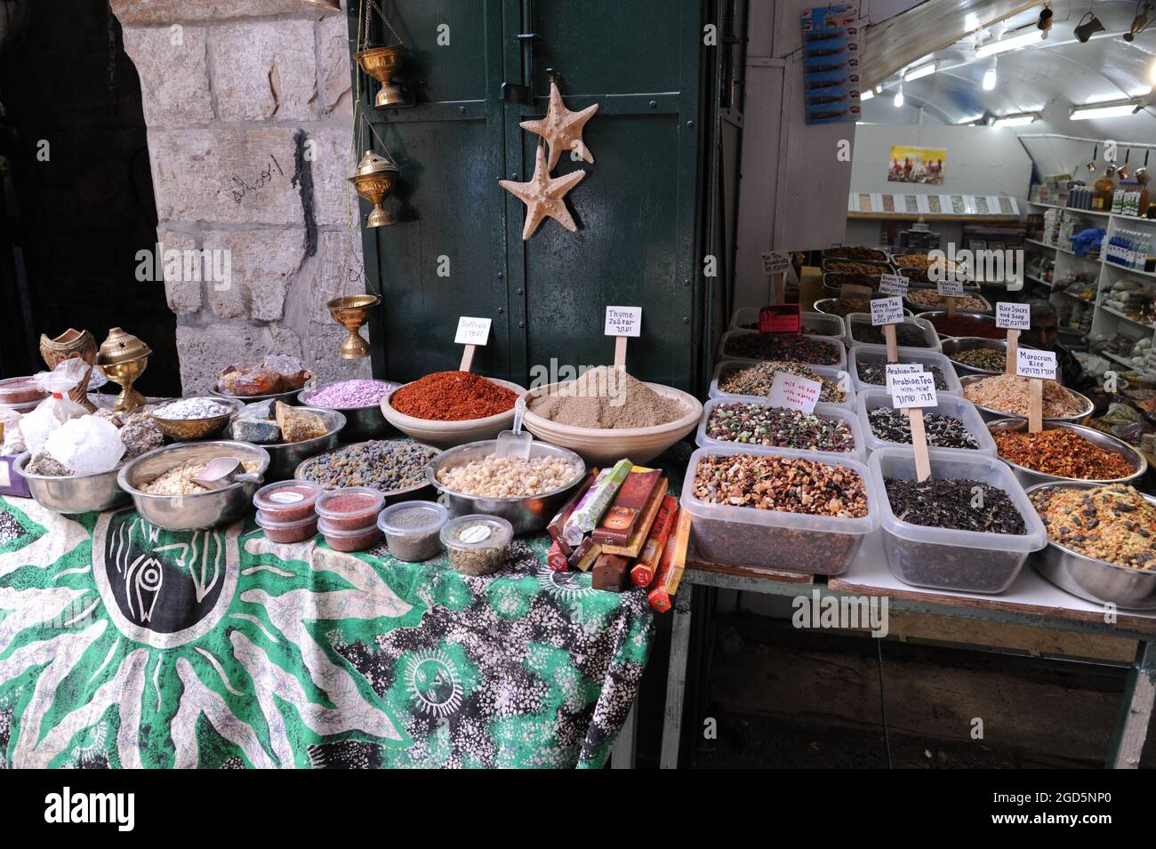 A Spice Stall in the Old City Area, Jerusalem, Israel. © Photo by ...