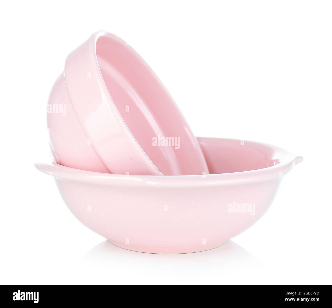 Colorful empty bowls isolated on white Stock Photo - Alamy