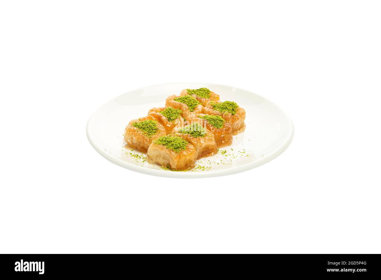 Turkish sweets, bulbul yuvasi with pistachio. Bulbul Yuvasi Stock Photo ...