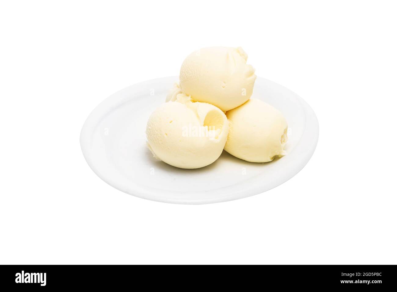 Lemon ice cream. Organic fruit ice cream scoops, Natural fruit colors ...