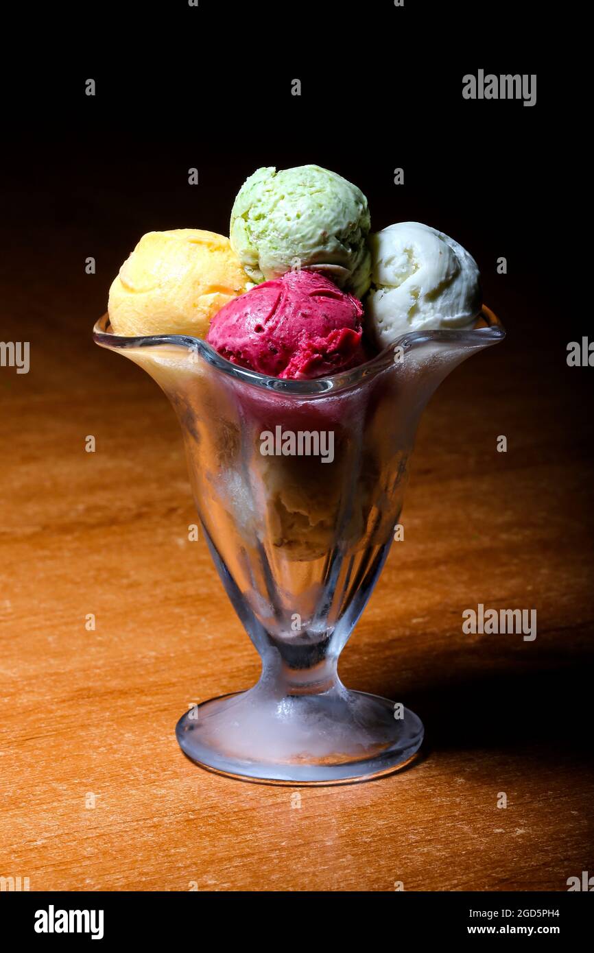 Mixed fruit ice cream hi-res stock photography and images - Alamy
