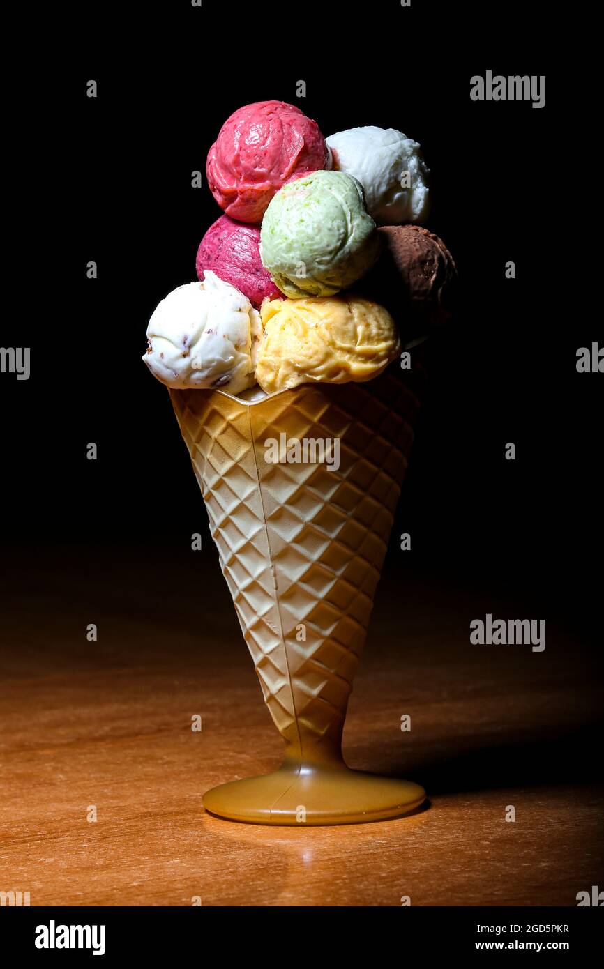 Mixed fruit ice cream hi-res stock photography and images - Alamy