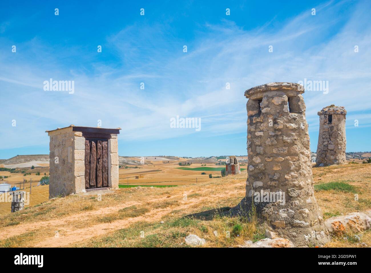 Wine cellars. Baltanas, Palencia province, Castilla Leon, Spain Stock ...
