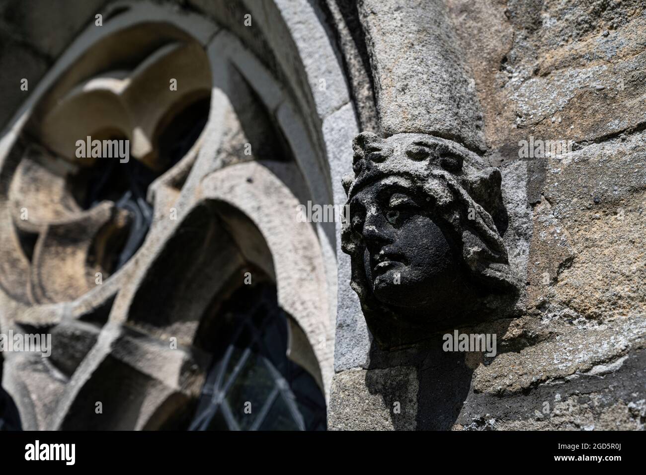 Character corbels at St Michael & All Angels Church, Linton, Skipton ...