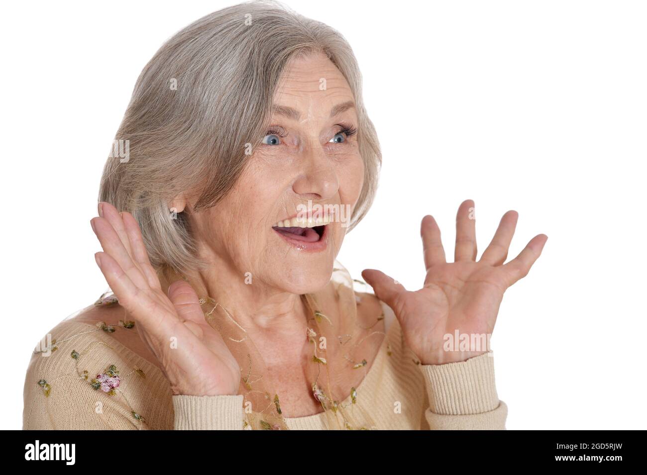 Surprised smiling old lady hi-res stock photography and images - Alamy Surprised smiling old lady hi-res stock photography and images - Alamy