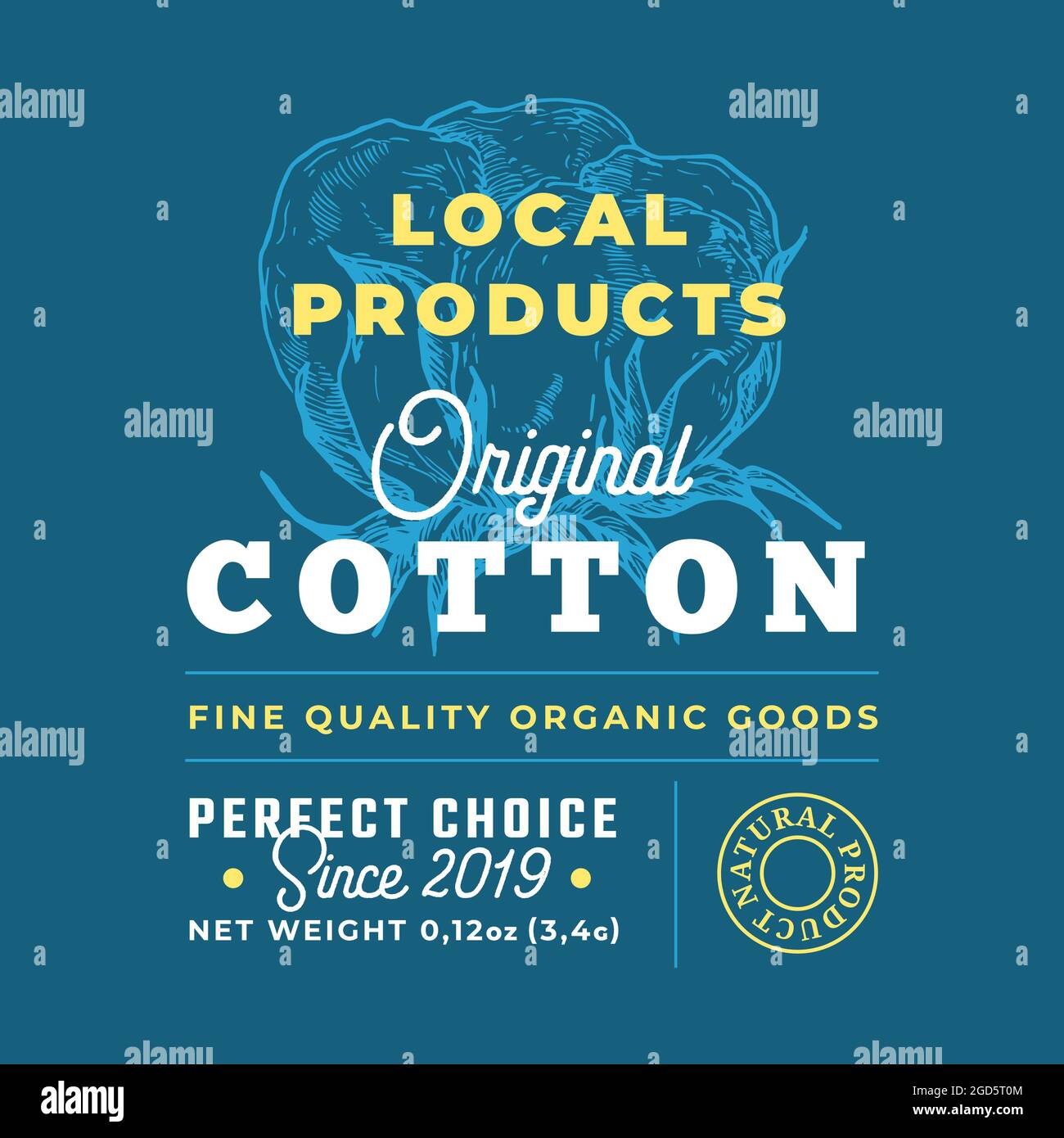 Local Products Abstract Vector Design Label. Modern Typography and Hand ...