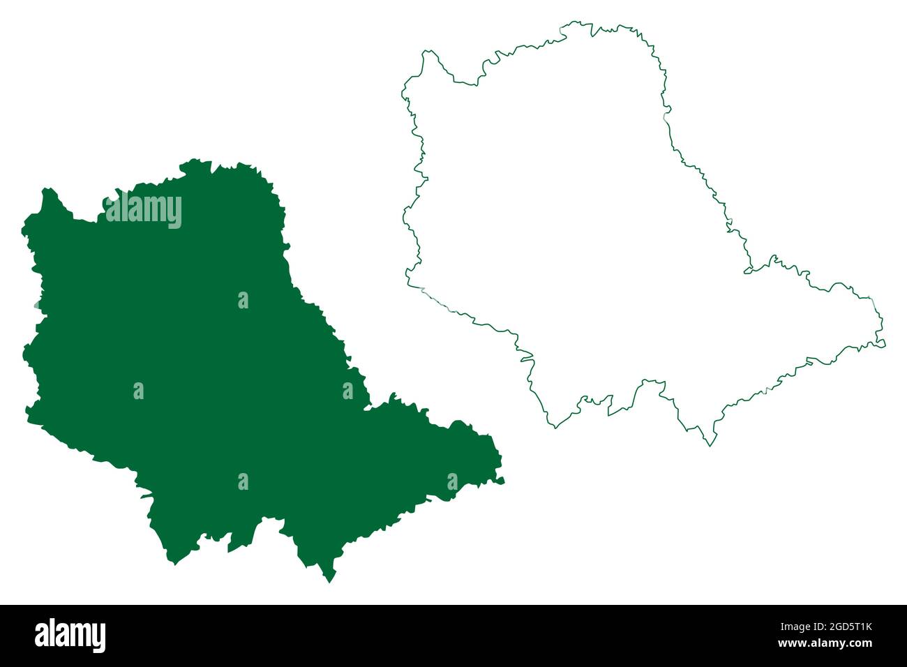 Hardoi district (Uttar Pradesh State, Republic of India) map vector ...