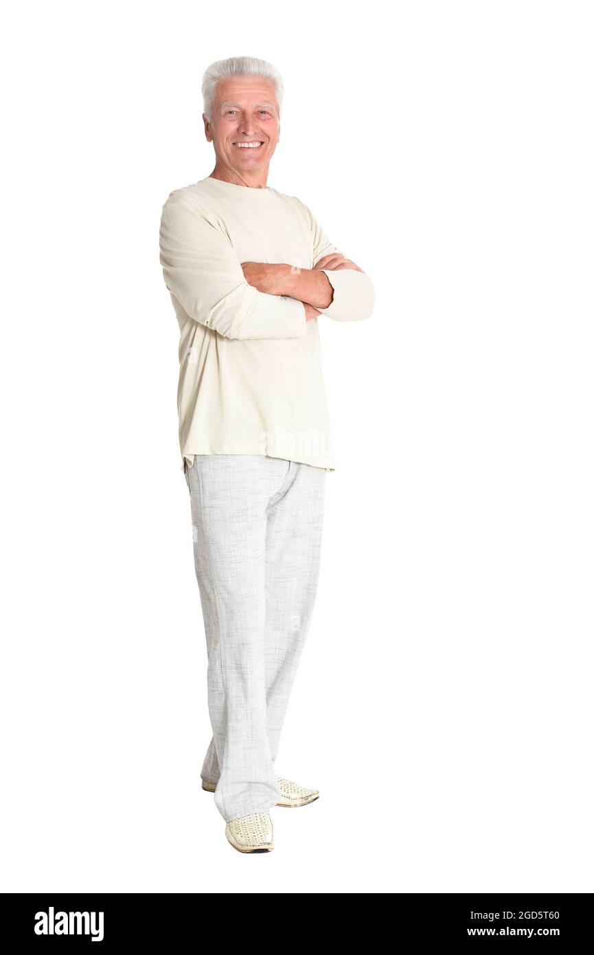 Portrait of a cute senior man posing Stock Photo - Alamy