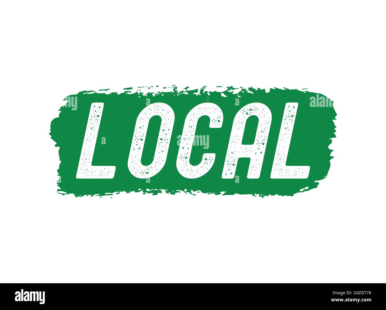 Hand sketched LOCAL word as ad, web banner. Lettering for banner ...