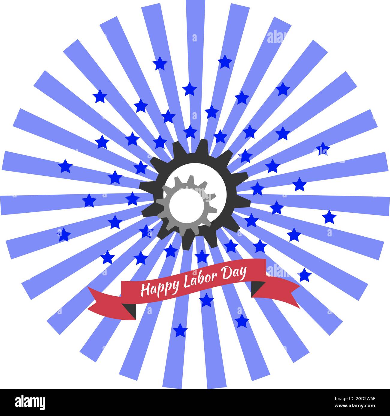 Labor Day in the United States. Concept of a national holiday. Gears ...