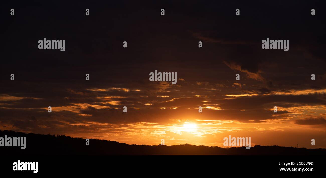 High resolution Sunset Sky background for Sky replacement Stock Photo ...