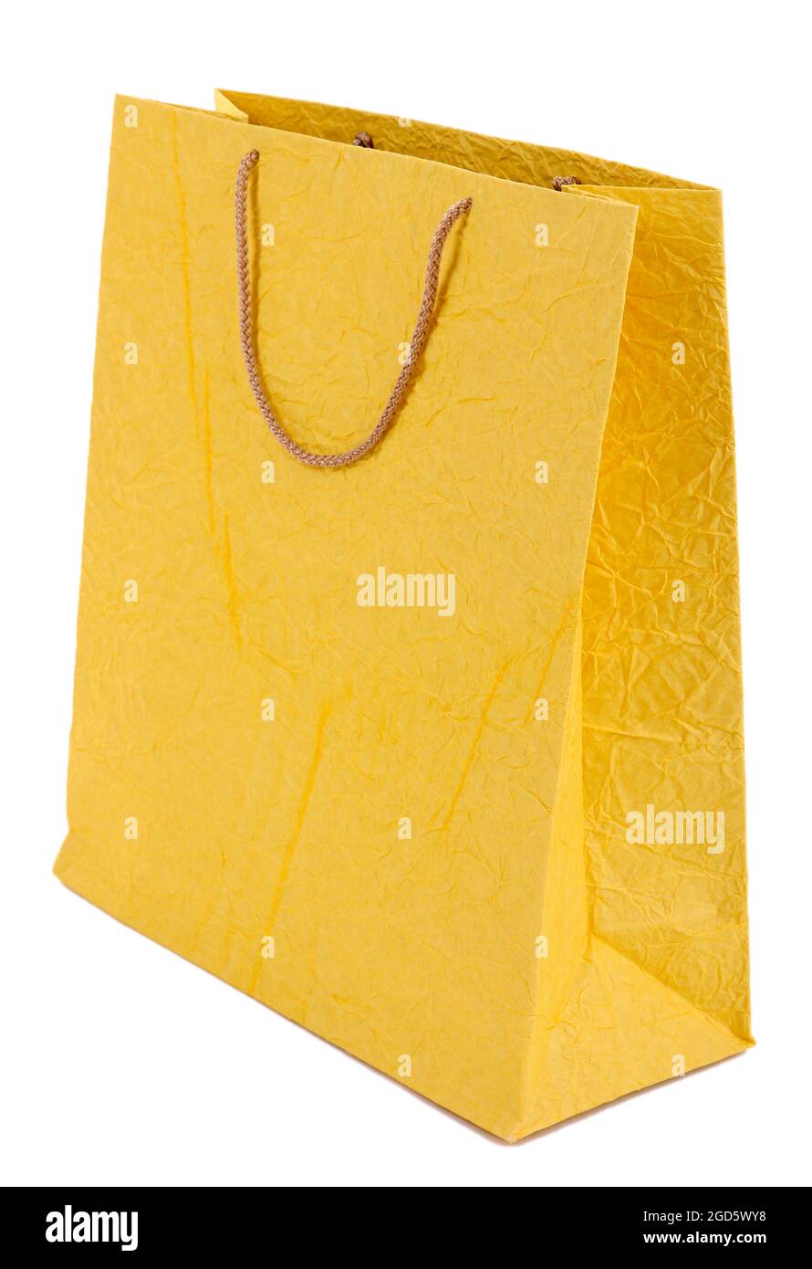 Color shopping bag, isolated on white Stock Photo - Alamy