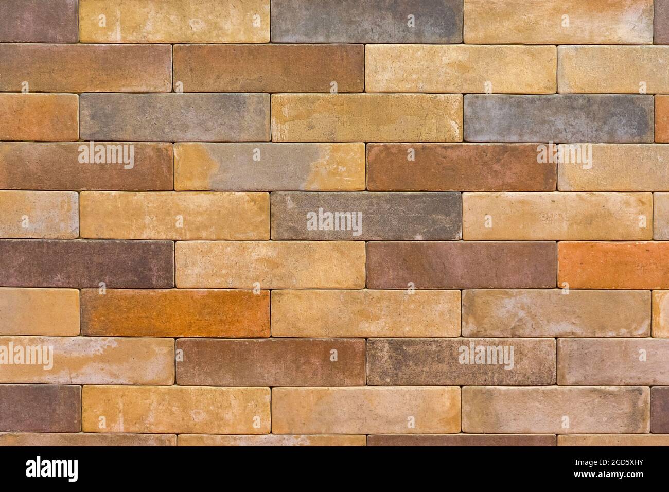 Earth Colours Decorative Bricks Tiles House Wall Background Stock Photo ...