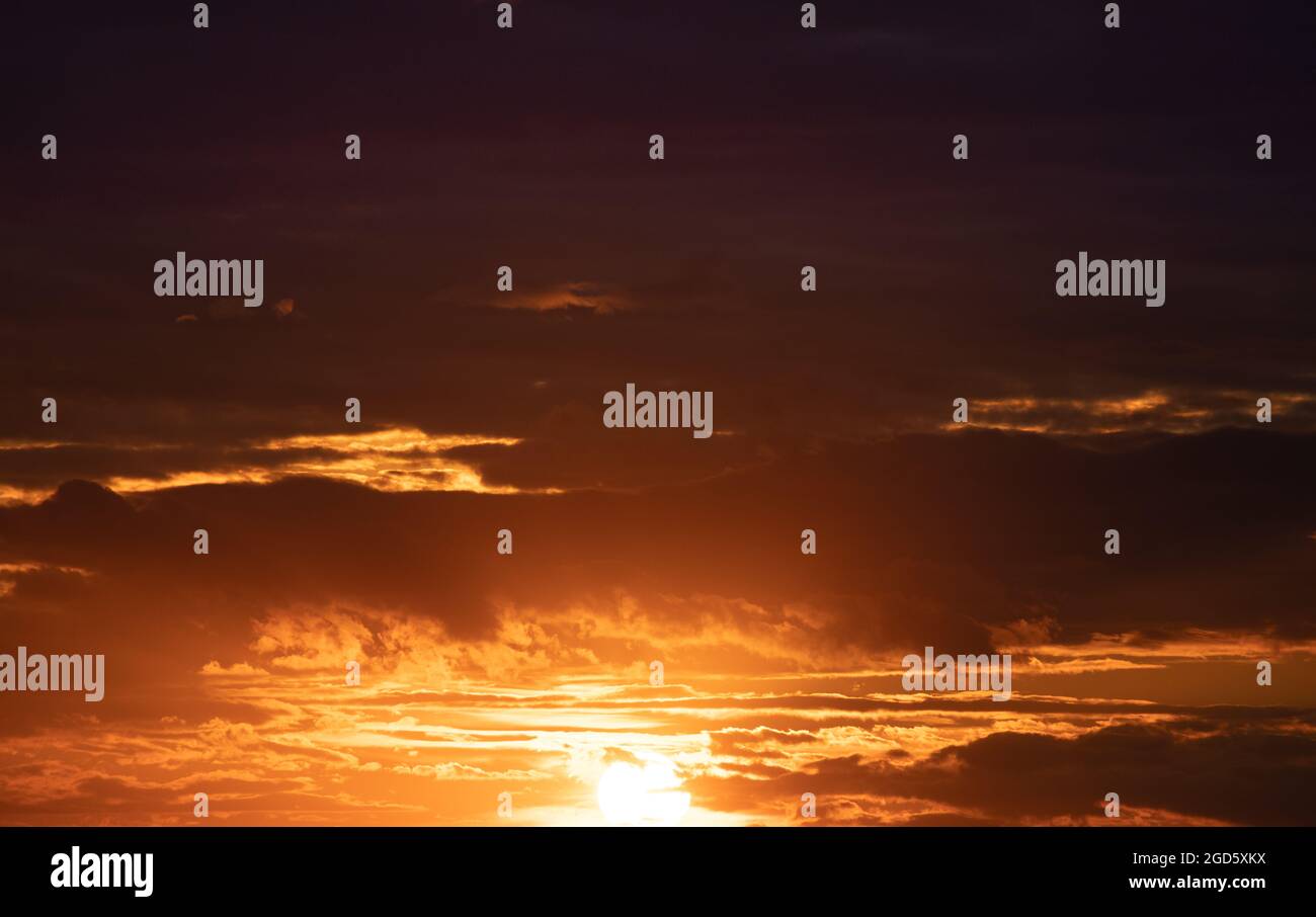 High resolution Sunset Sky background for Sky replacement Stock Photo ...