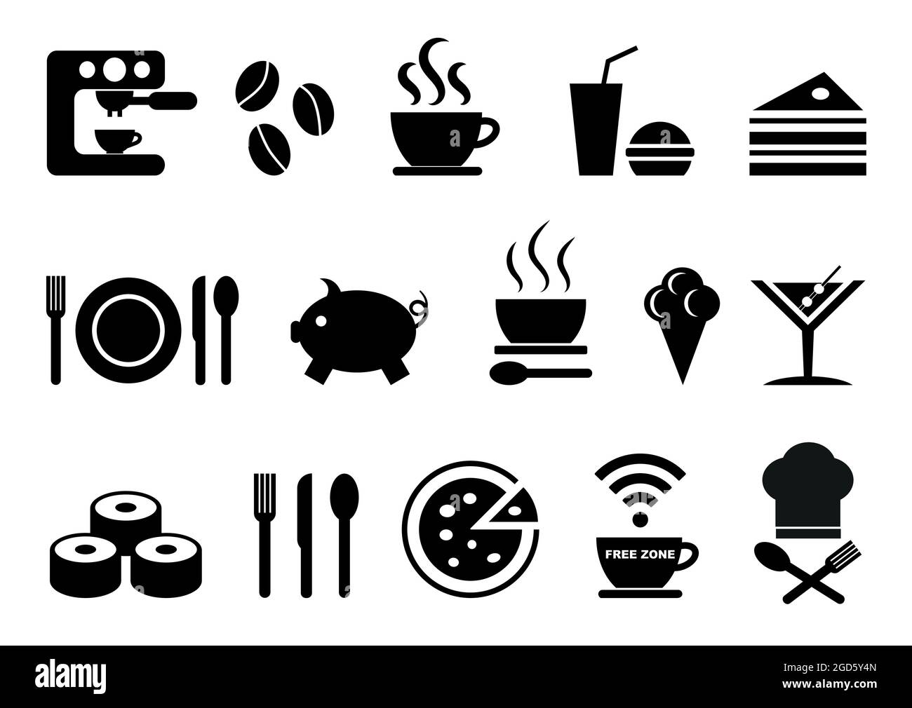 Restaurant menu coffee burger Cut Out Stock Images & Pictures - Alamy