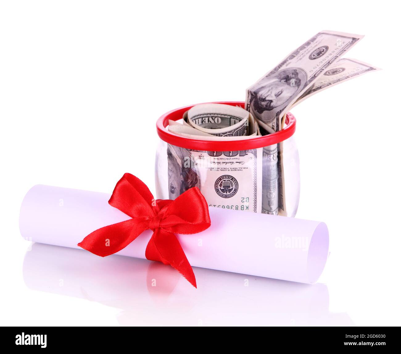 Money and university diploma. Cost of education. Conceptual photo ...