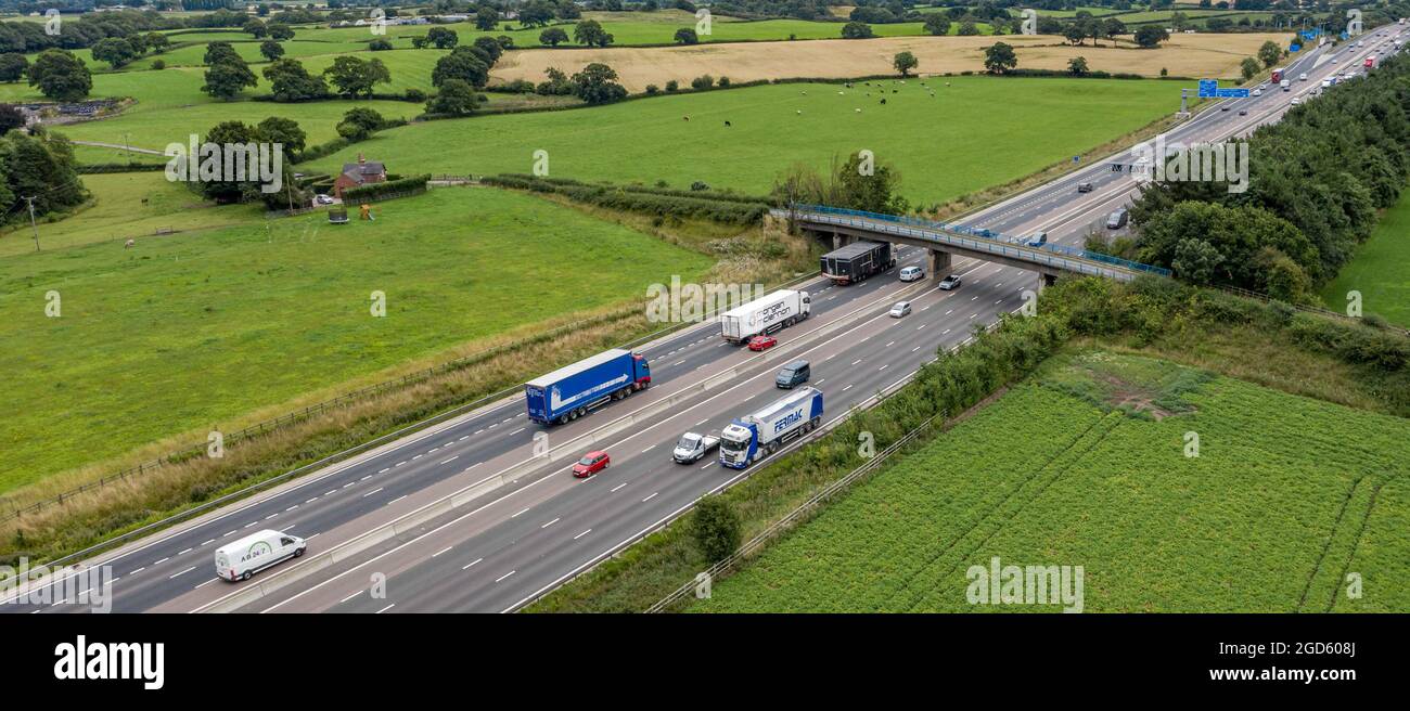 M6 junction 16 stoke on trent aerial drone hi-res stock photography and ...