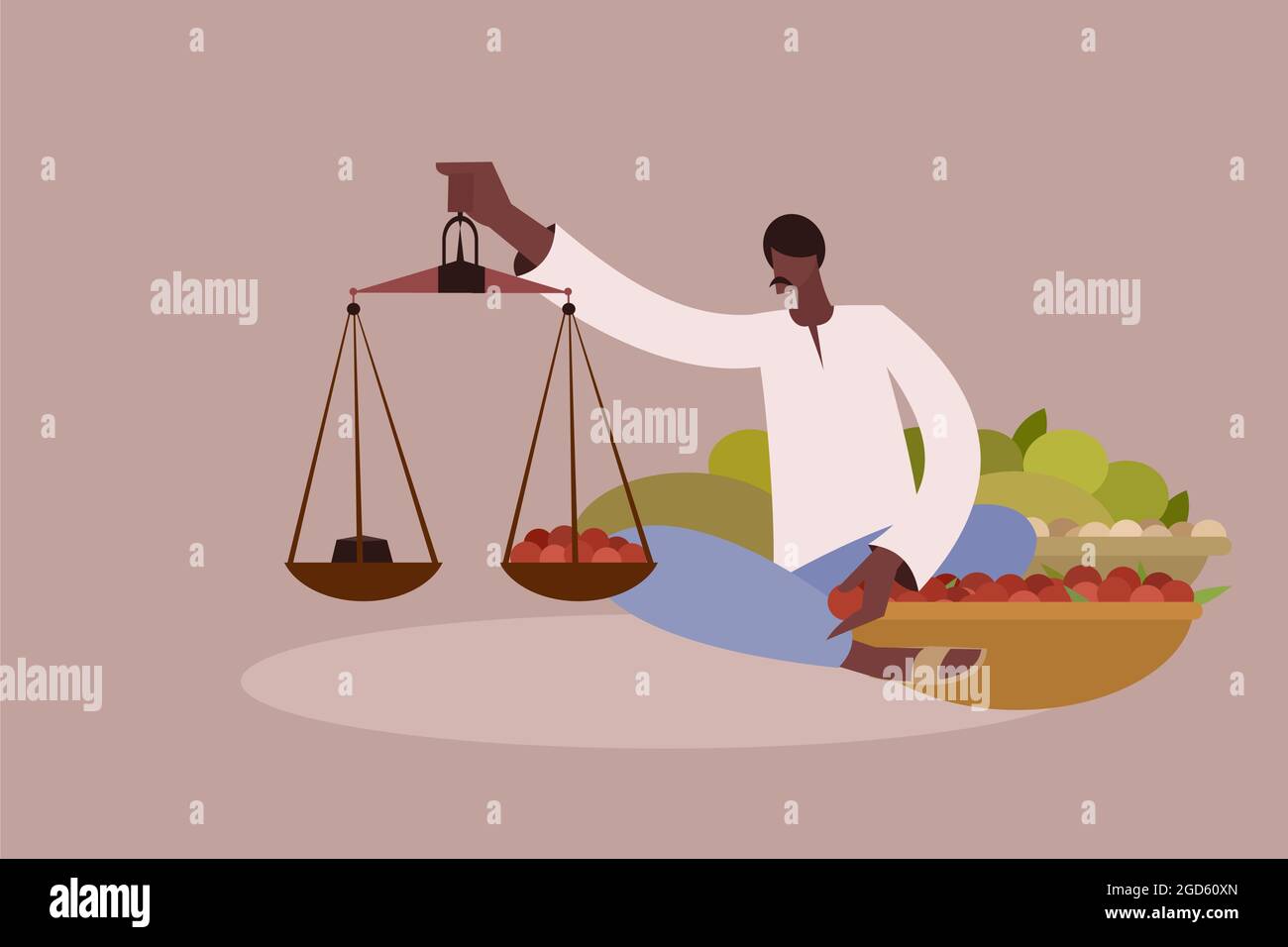 Indian weighing scale Stock Vector Images - Alamy