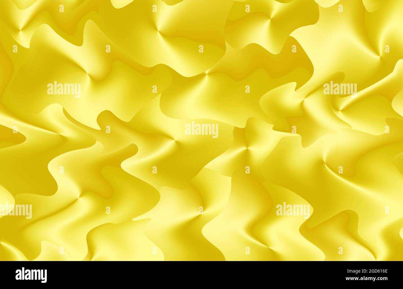 Gradient illuminating yellow 3D wavy pattern for abstract background ...
