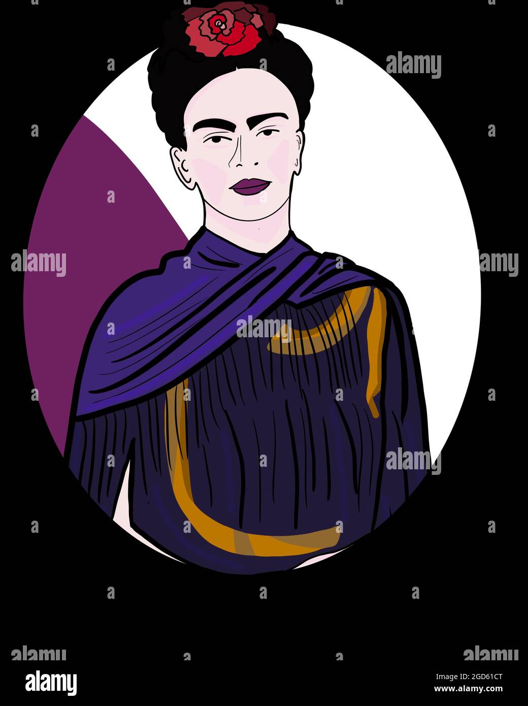 Illustration face Mexican woman traditional with color vintage Stock ...