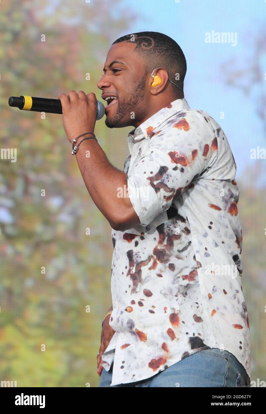 London. UK. JB Gill of JLS at the British Summer Time at Hyde Park ...