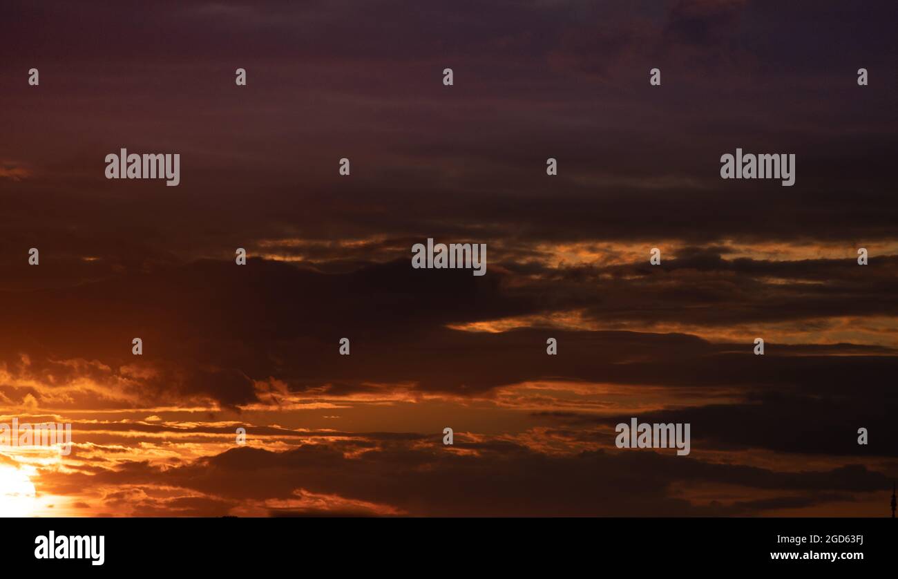 High resolution Sunset Sky background for Sky replacement Stock Photo ...