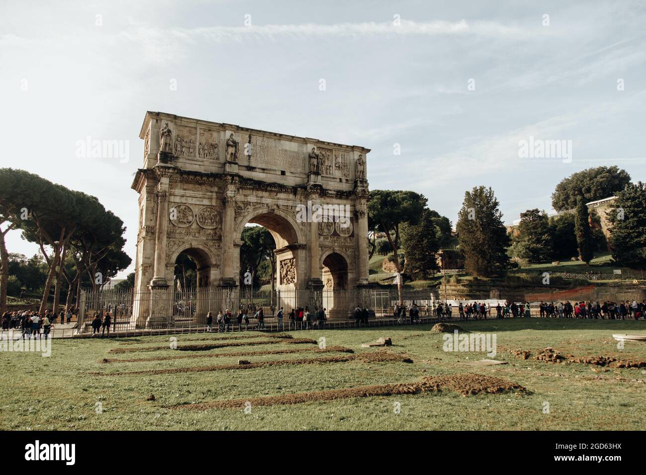 Arch of Constantine Rome Italy under the blue sky Stock Photo - Alamy