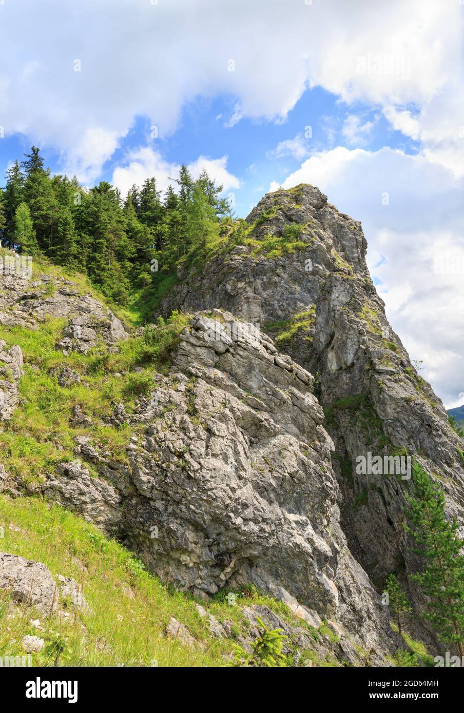 Mountain landscape in summer. View from Nosal in Bieszczady National ...