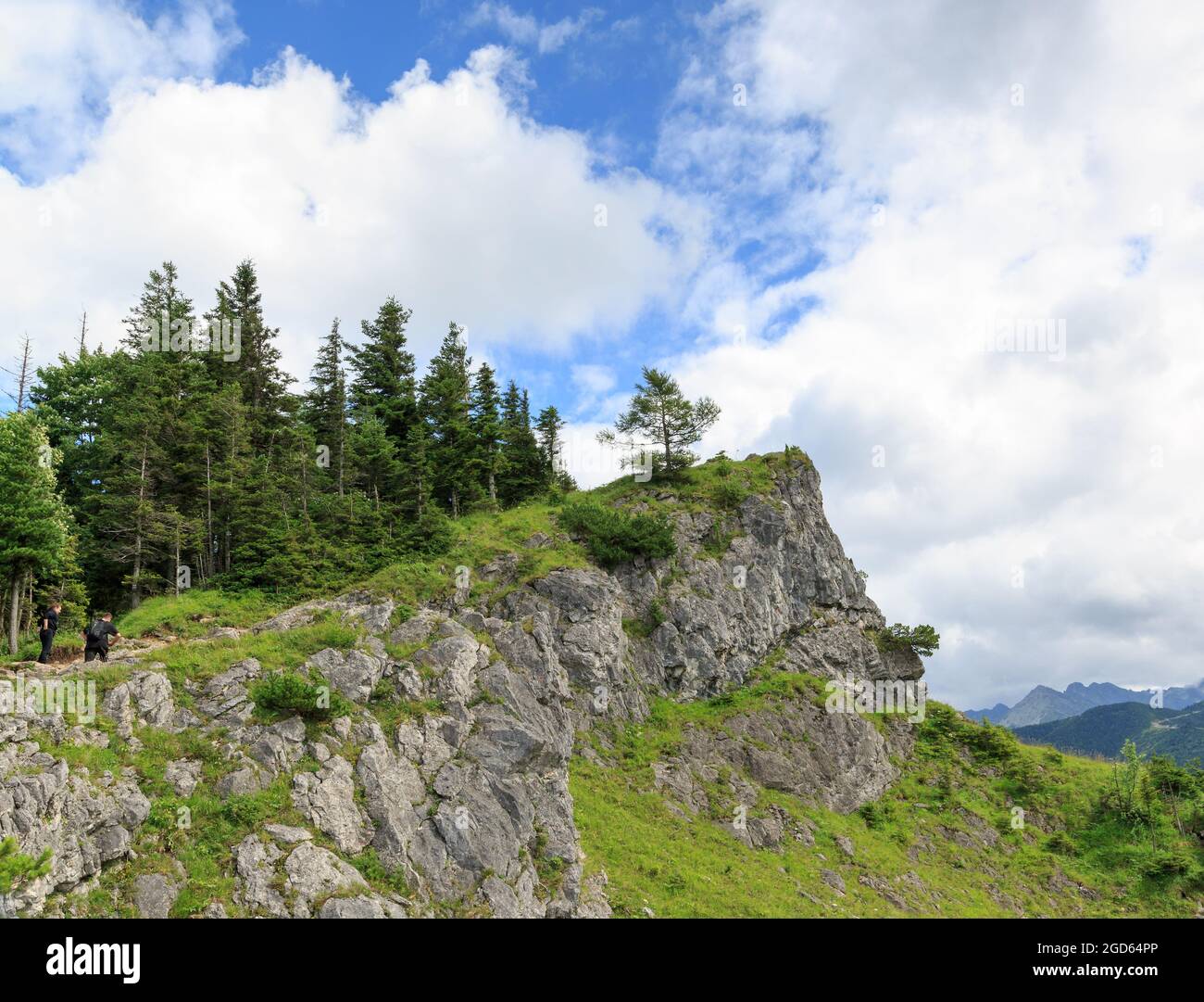 Mountain landscape in summer. View from Nosal in Bieszczady National ...