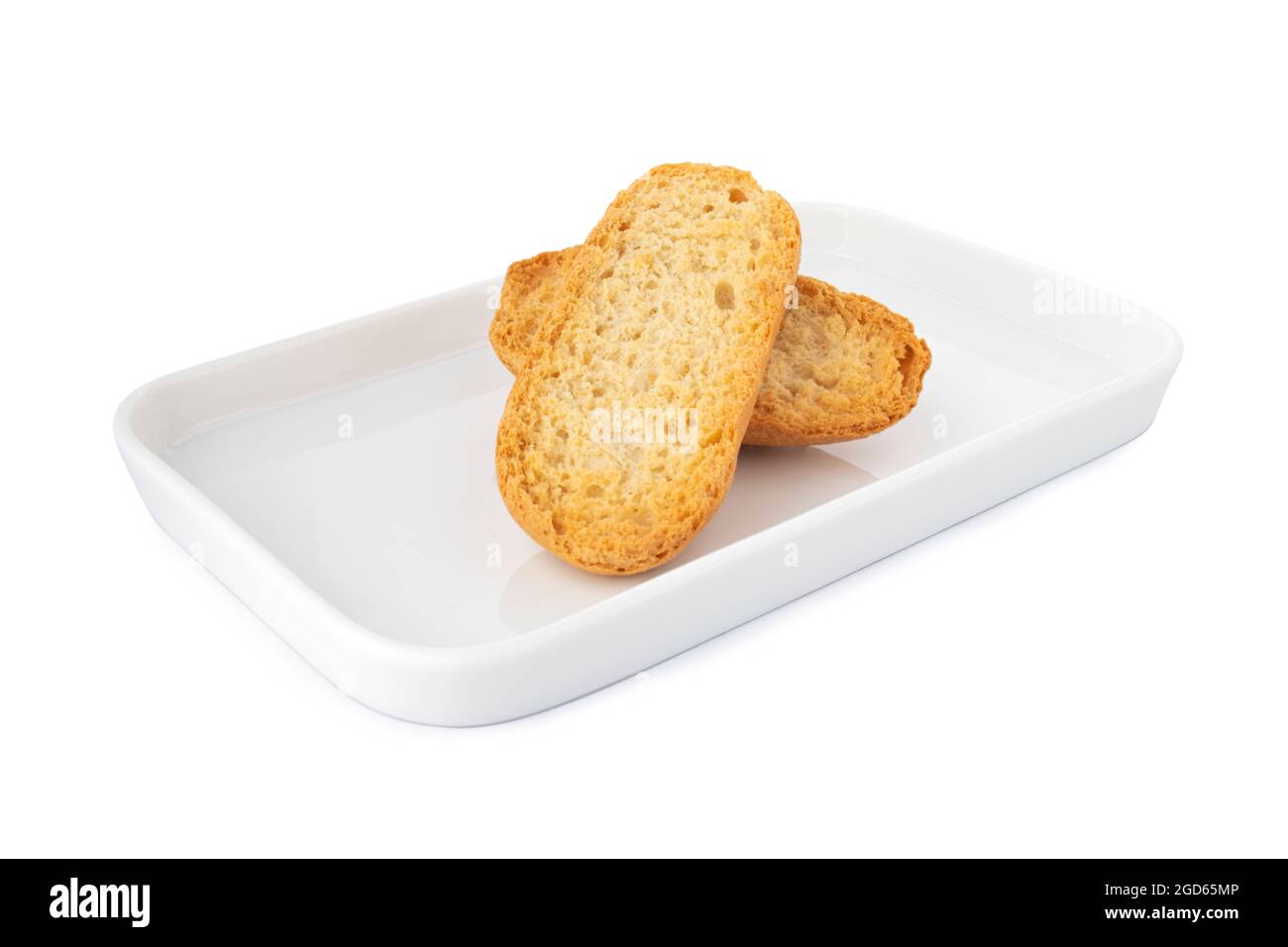 crispy biscottes. Double crispy biscottes, french toast bread on white ...