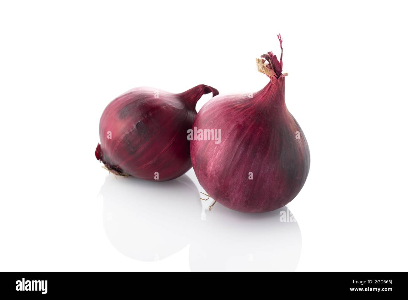 onion, Red onion. Two red onions on a white background Stock Photo - Alamy