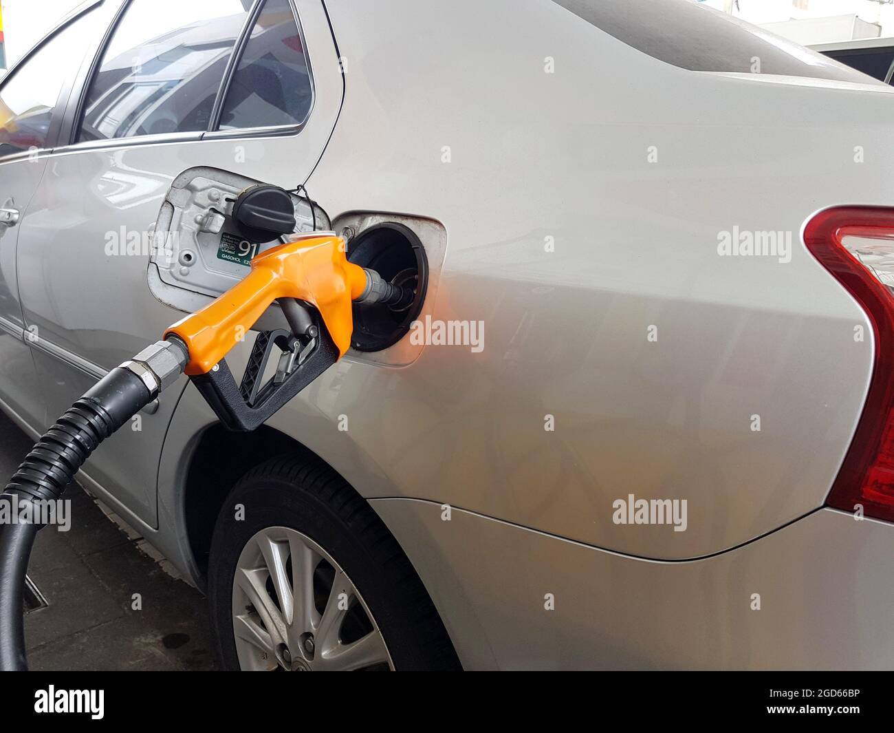 At the gas station refuel the car Stock Photo - Alamy