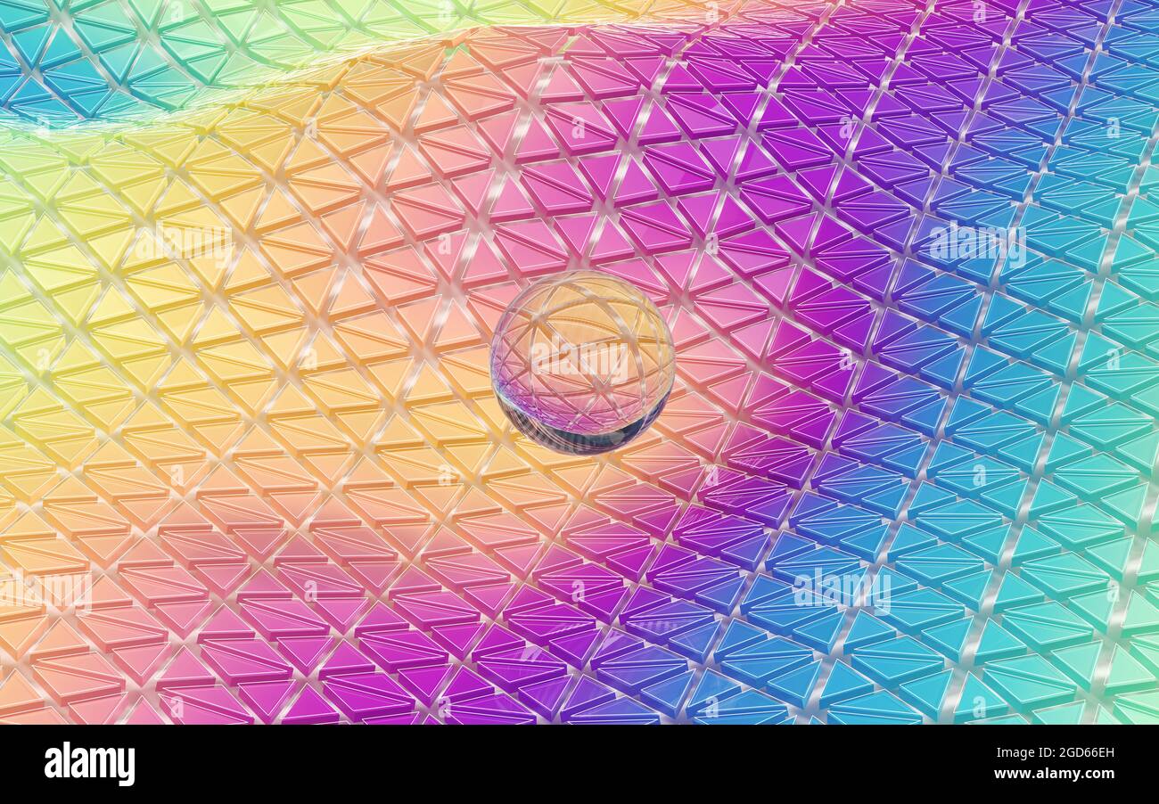 Geometric figures and meshes, 3d rendering. Computer digital drawing ...