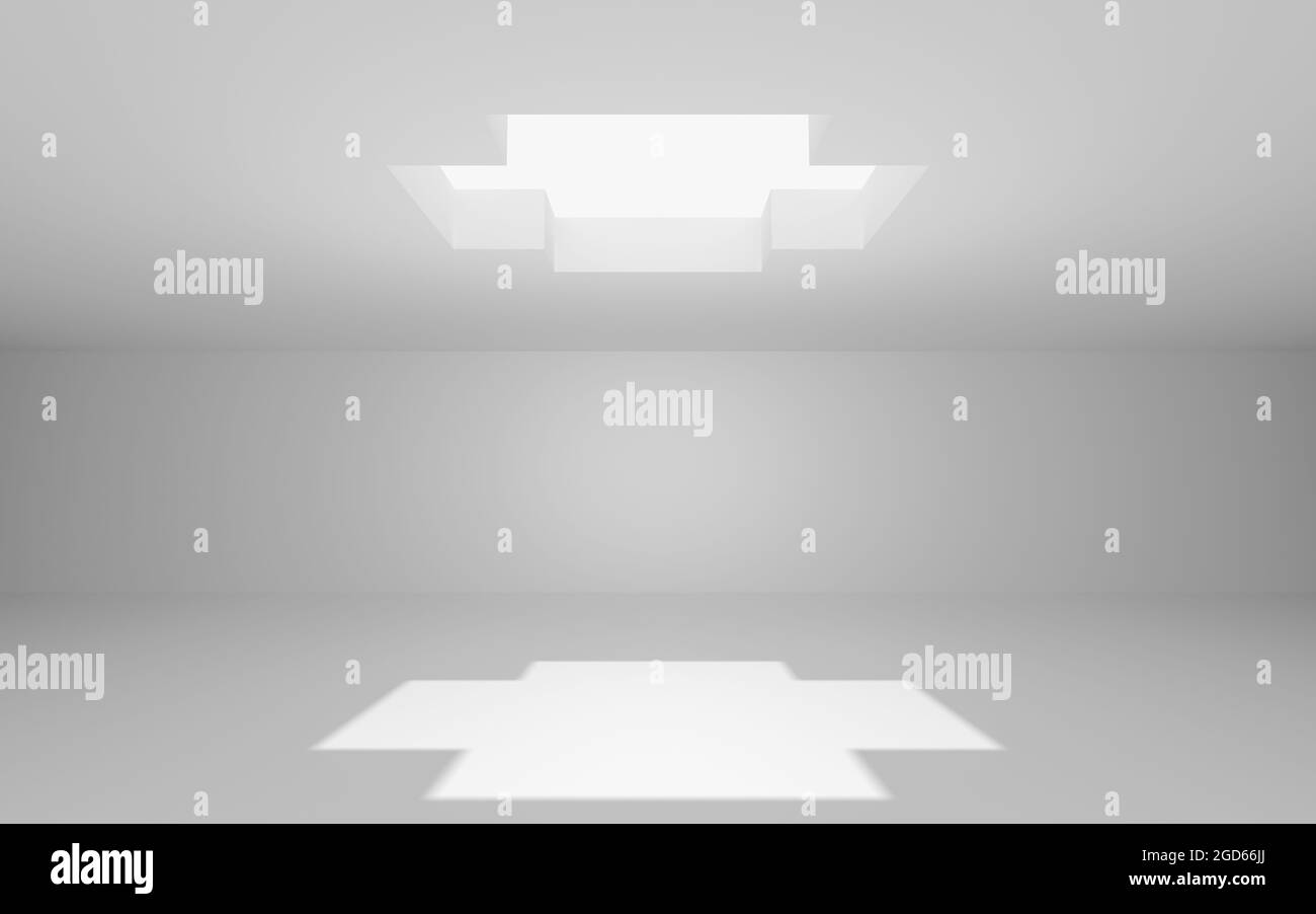 The white empty room, 3d rendering. Computer digital drawing Stock ...