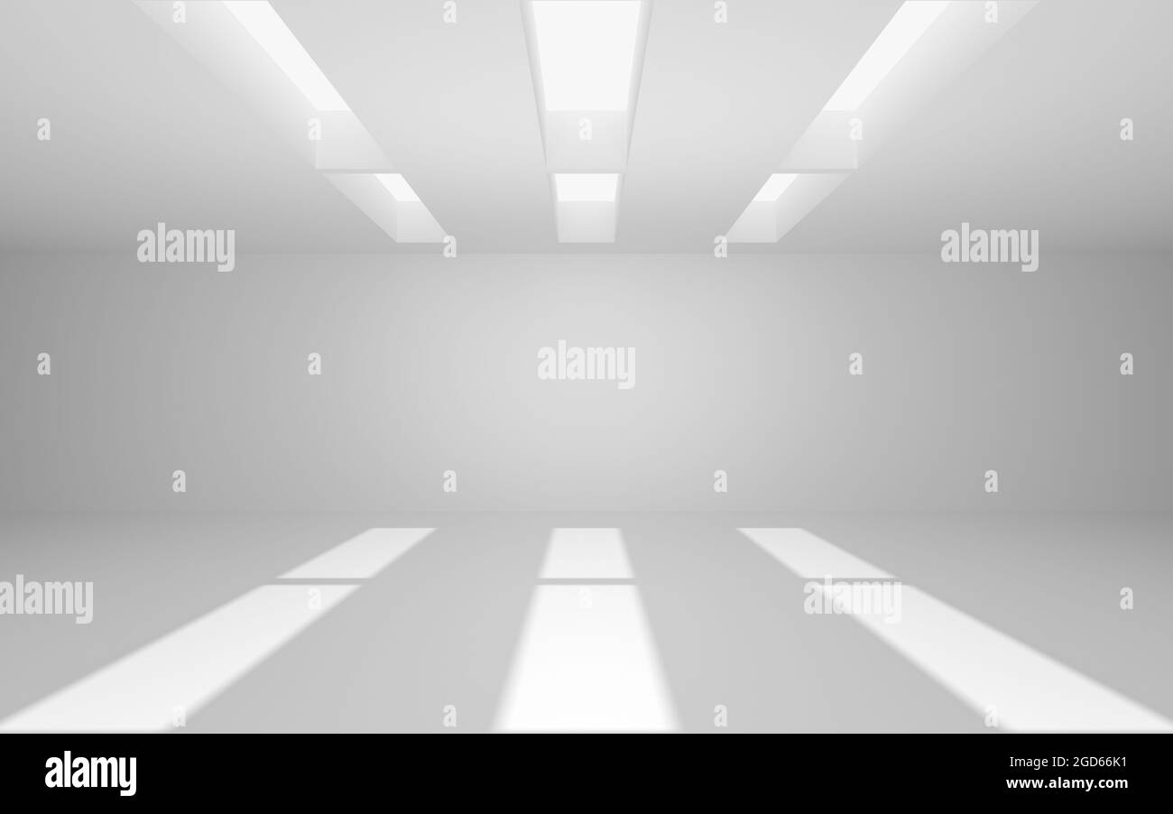 The white empty room, 3d rendering. Computer digital drawing Stock ...