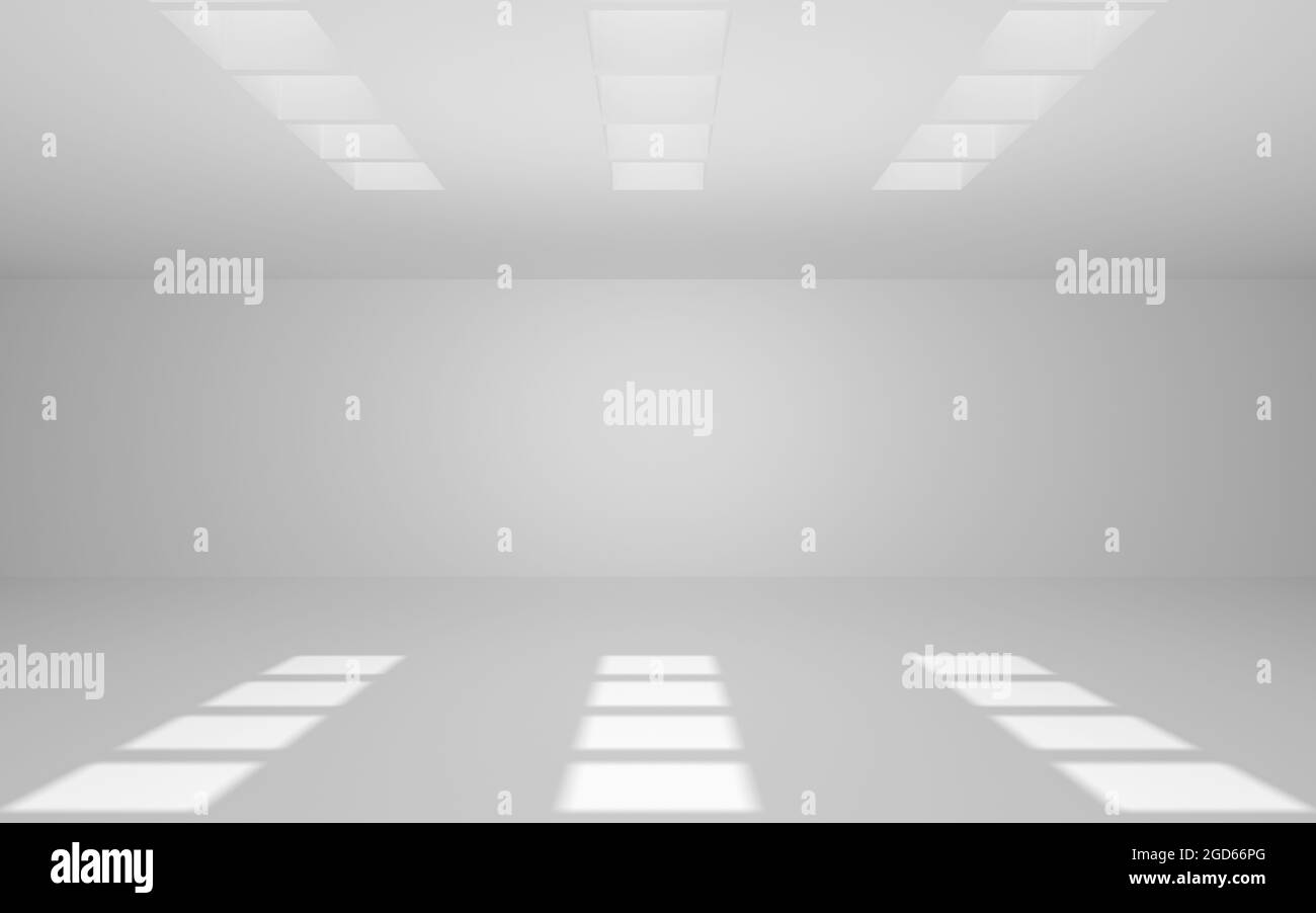The white empty room, 3d rendering. Computer digital drawing Stock ...