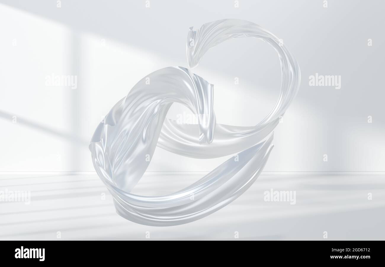 Flowing clothes with white background, 3d rendering. Computer digital ...