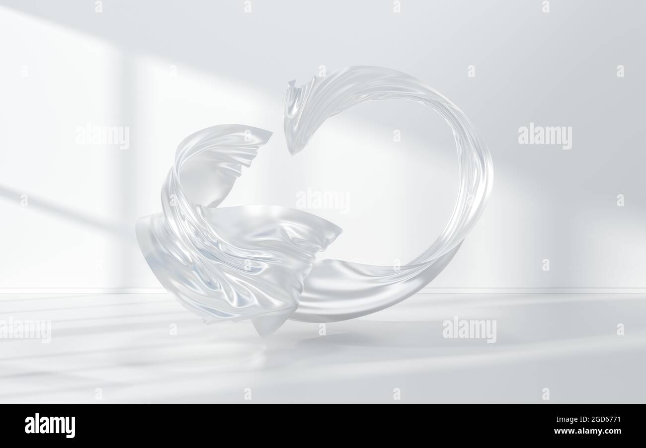 Flowing clothes with white background, 3d rendering. Computer digital ...