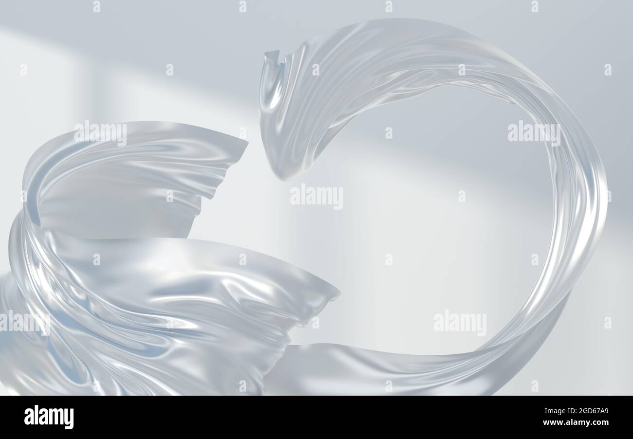 Flowing clothes with white background, 3d rendering. Computer digital ...