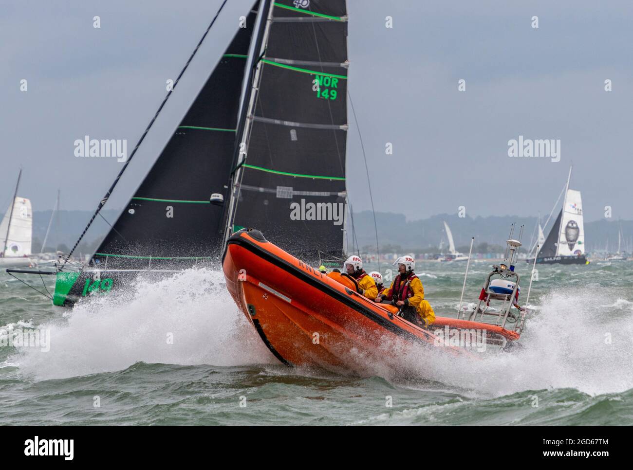 RNLI inshore lifeboat, cowes lifeboat, cowes week sailing regatta ...
